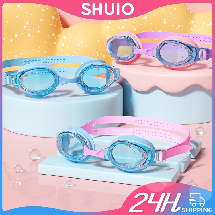 SHUIO Swimming Goggles Anti-Fog Mixed-Color Kids Swim Glasses Swim ...