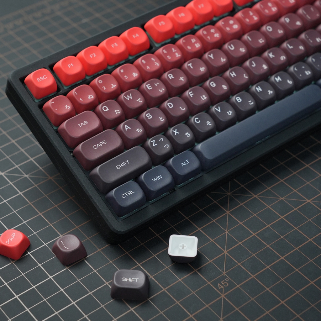 WOMIER Gradient Japanese Keycaps 136 Keys MOA Profile Double Shot ...