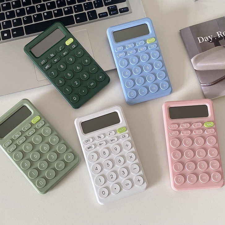 Mini Cute Calculator 12 Digits for Accounting Aesthetic Small Basic ...