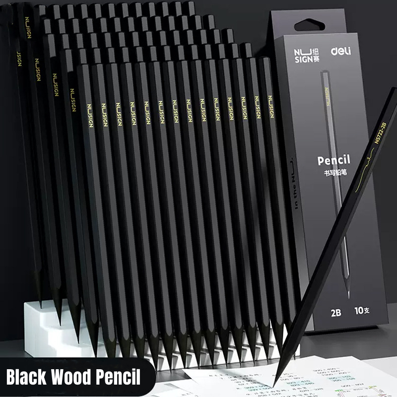 Fashion Wood Pencil HB 2B Hexagonal Wooden Grahphite Writing Pencils ...