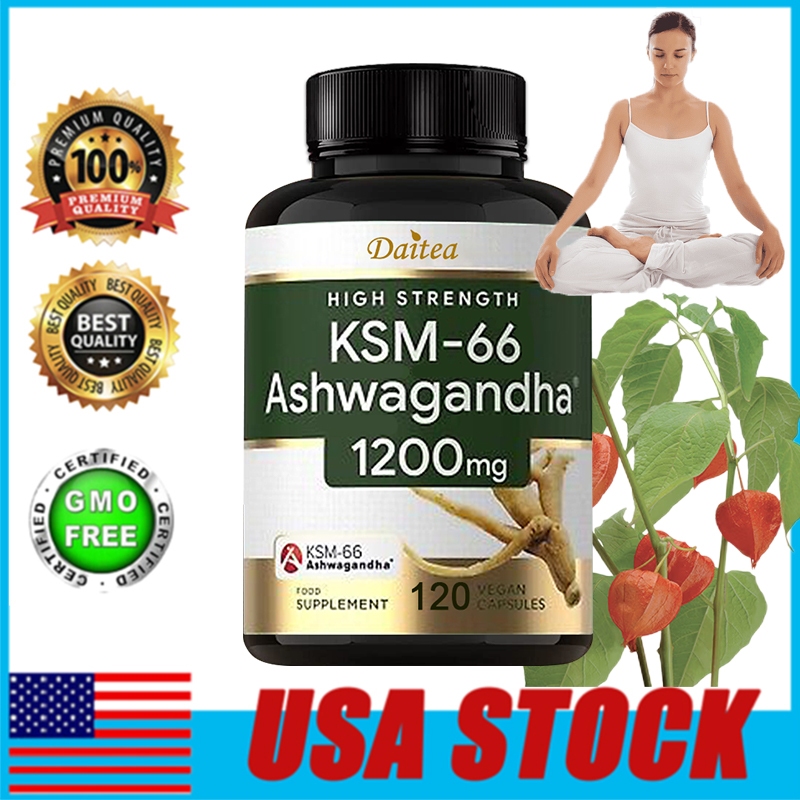 Ashwagandha 1200 Mg - Stress Management, Mood Enhancer, Improves Blood ...