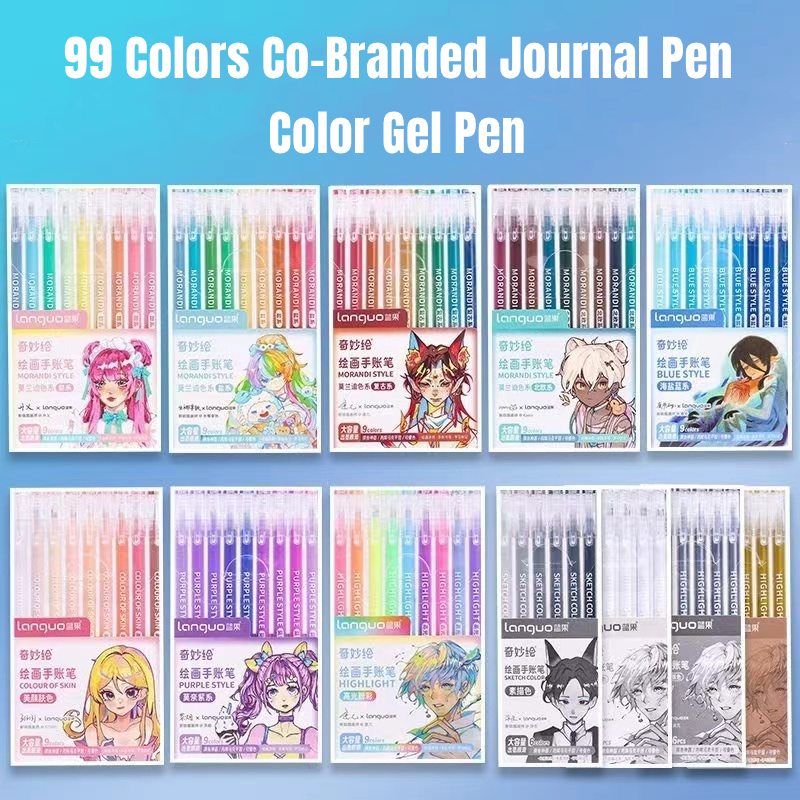 Morandi Color Gel Pen Set 0.5 mm 99 Colors Student DIY Scrapbook ...