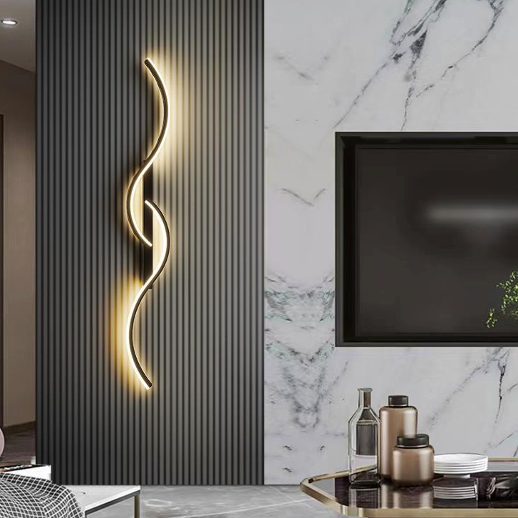 Modern Minimalist Wall Lamp Long Strip Linear Wall Sconces Lighting ...