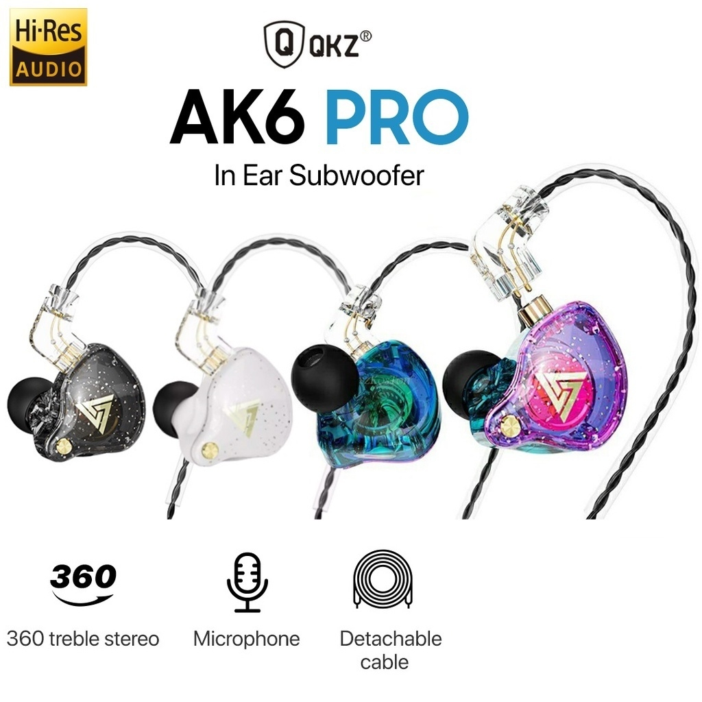 Fone Qkz Ak6 Pro Original Return Stage Professional Bass | Shopee Philippines