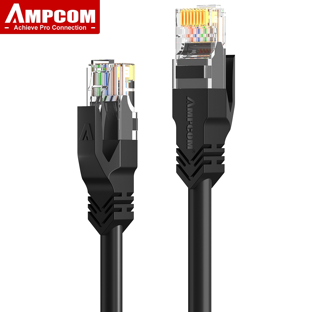 AMPCOM CAT5E Network Cable, UTP Cable Set Patch Cord Cables For Desktop ...