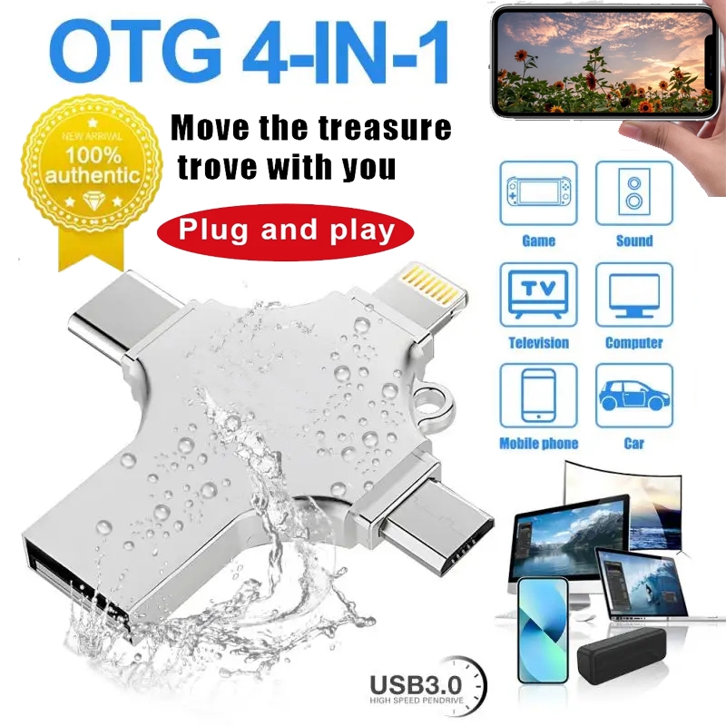 (COD) 4-in-1 Original OTG Type-C Flash Drive 1TB 512G 256GB 128G 64G ...