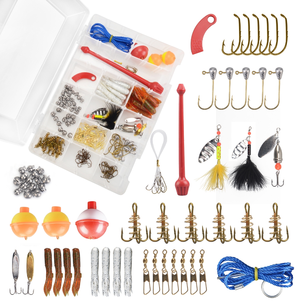 KastKing Fishing Lure Tackle Kits 1 Set -160pcs including bait hooks ...