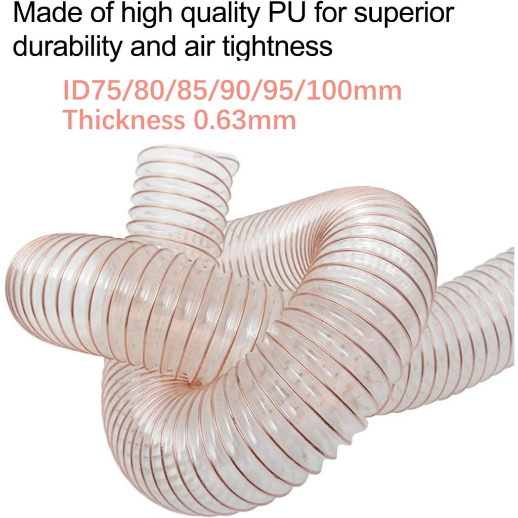 Thickness 0.63mm Custom Hose PU Polyurethane Duct Copper-plated Steel ...