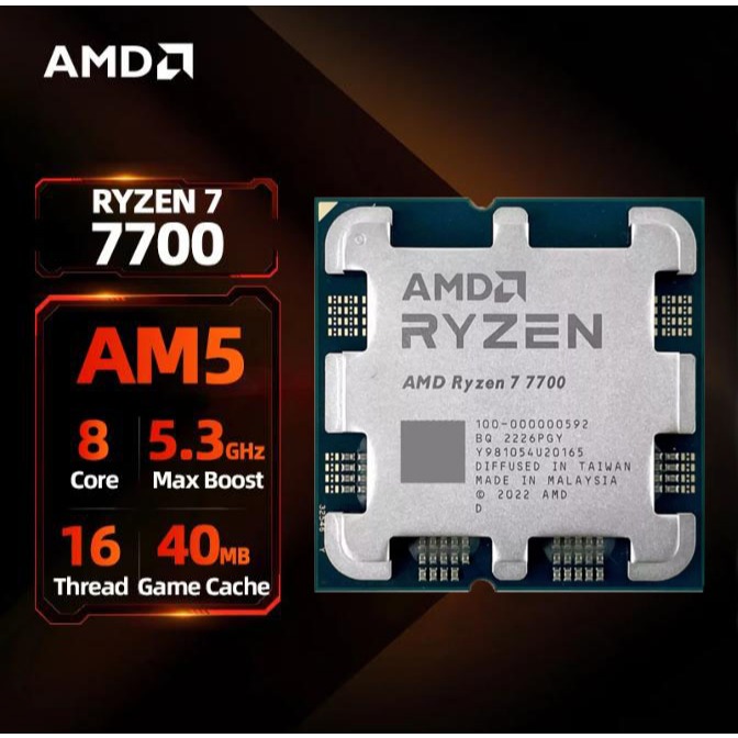 AMD Ryzen 7 7700 OEM Processor (without cooler) AM5 DDR5 CPU | Shopee Philippines