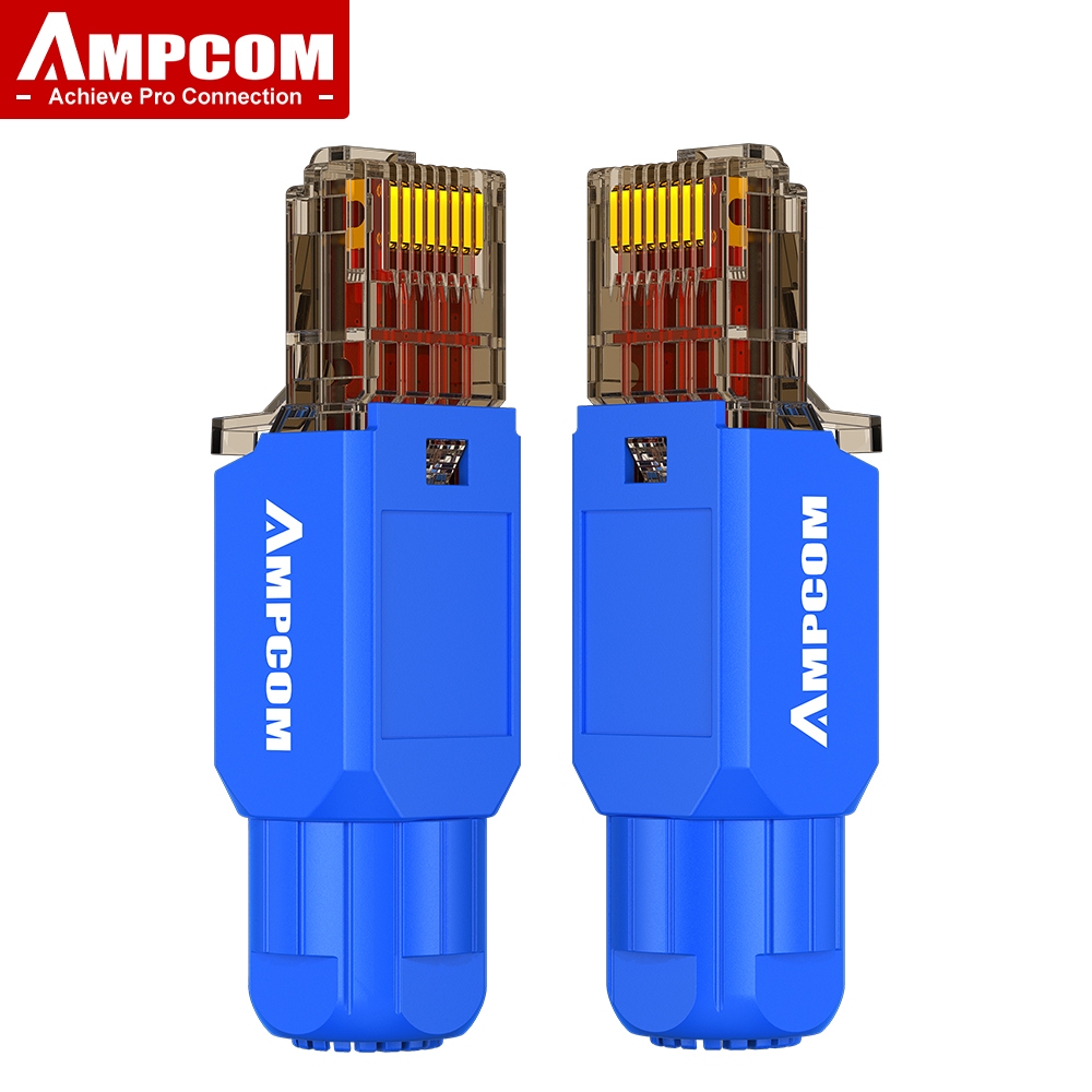 AMPCOM CAT6A Tool-Free UTP RJ45 Termination Plug, CAT6A CAT6 RJ45 ...