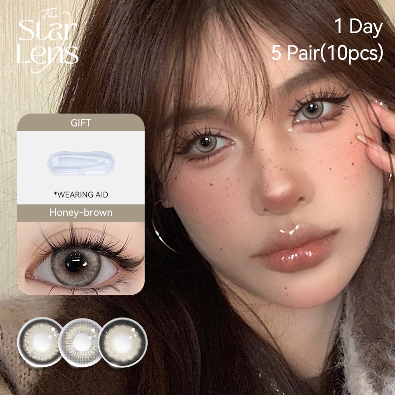 Starlens 10PCS Contact Lenses with Grade for 1 Day Used Mixed Race Blue ...