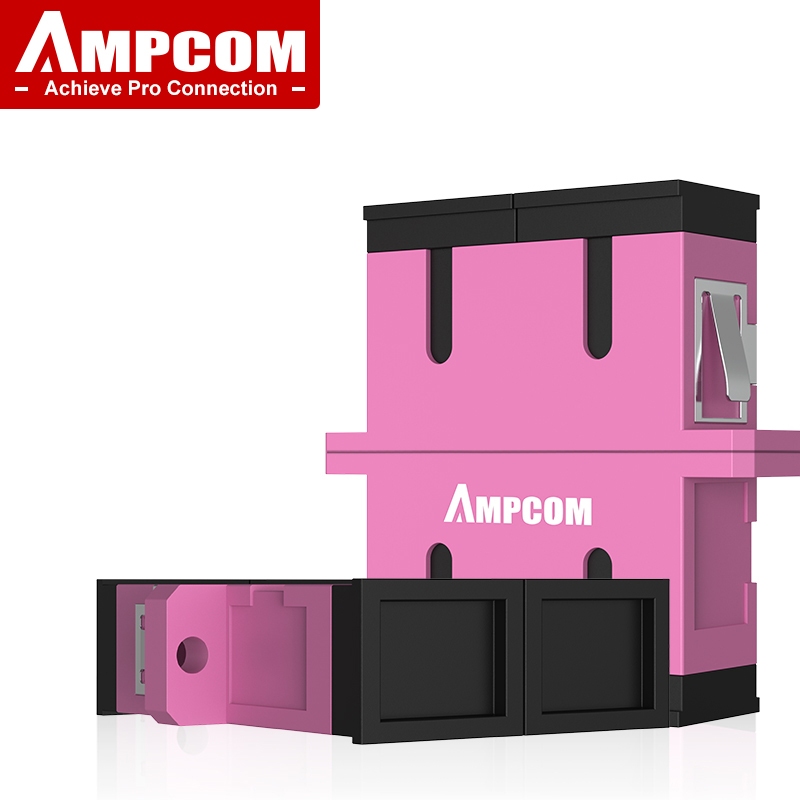 Ampcom Sc Sc Fiber Optical Coupler Duplex Os1 Os2 Om1 Om2 Om3 Om4 Om5 Single Mode Fiber Optic