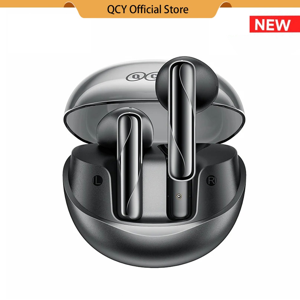 QCY AilyBuds Clear Wireless Earphones Bluetooth 5.3 TWS Earbuds Semi in-Ear Gaming Headset 4 ...