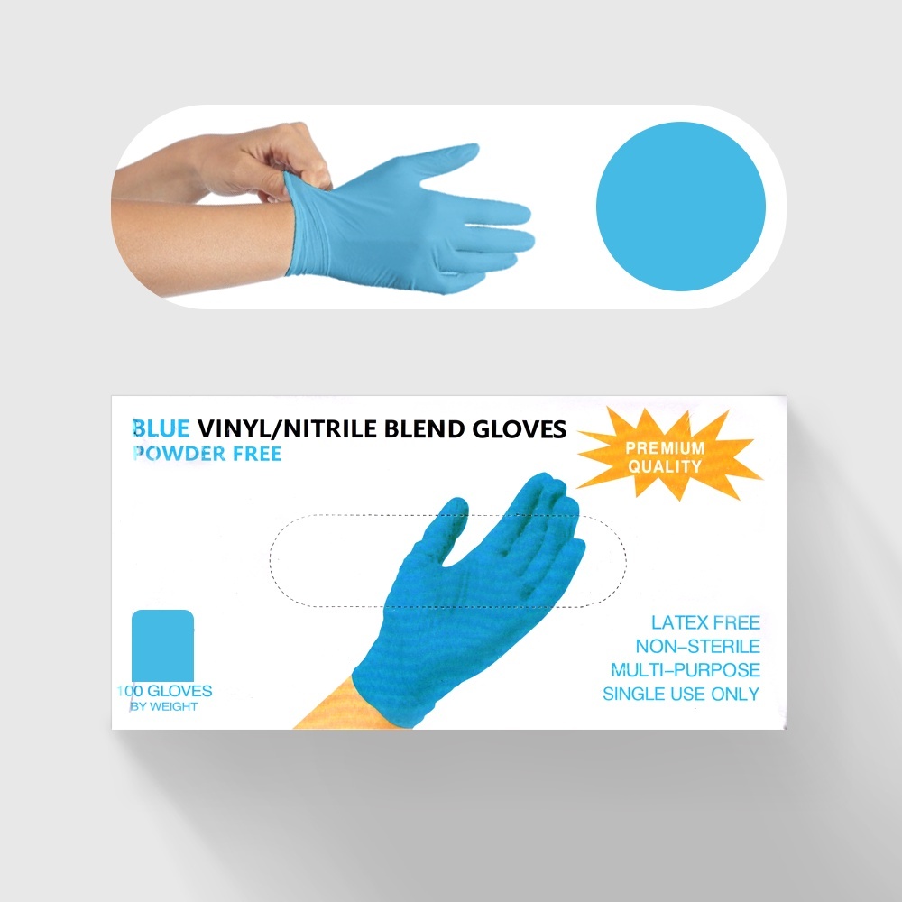 100PCS Disposable Food Grade Gloves latex gloves Vinyl Nitrile Blend ...