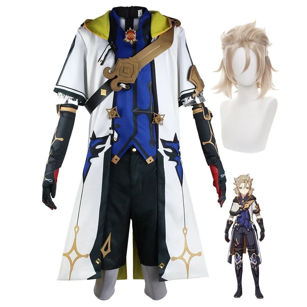 Hsctek Game Genshin Impact Albedo Cosplay Costume Full Set Halloween ...