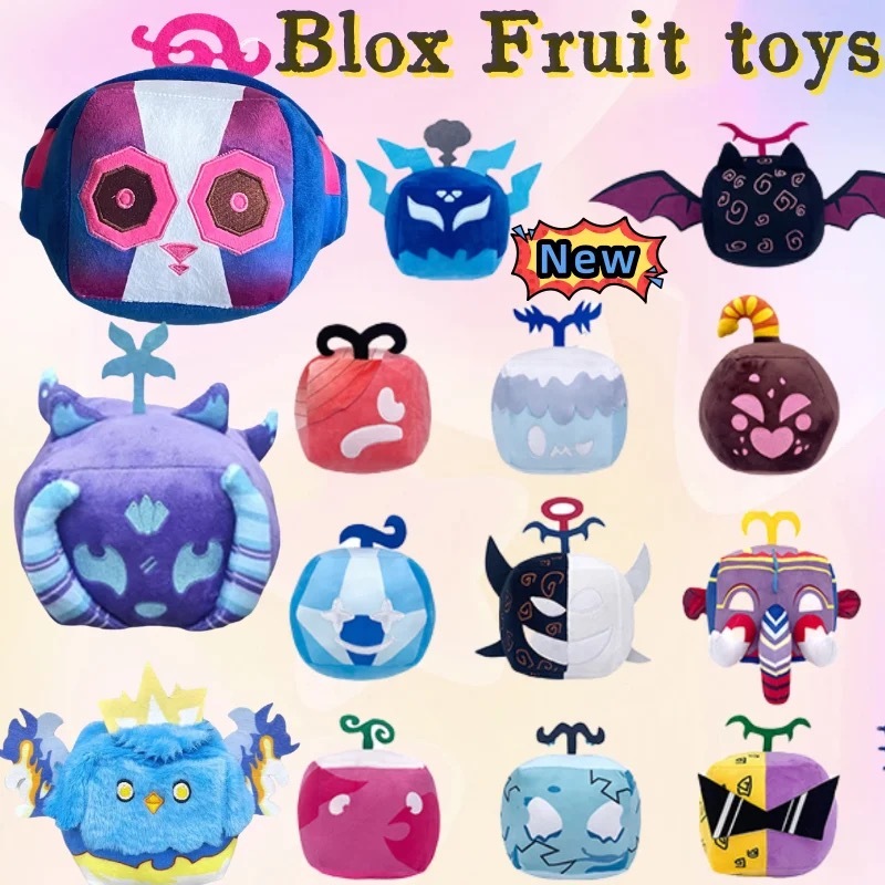 Blox Fruits Anime Game Plush Toy Fruit Leopard Pattern Box Plush Toy ...