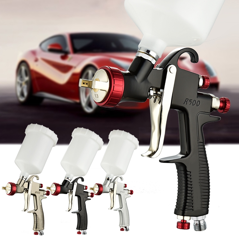 New R500 LVLP Spray Gun 1.3mm Car Paint Gun, 600cc cup automotive paint ...