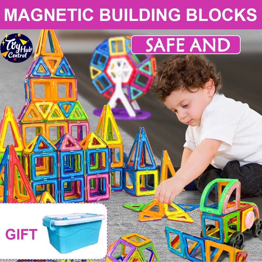 60Pcs/118Pcs Magnetic Building Blocks Set Architect Game Magnetic Tiles ...