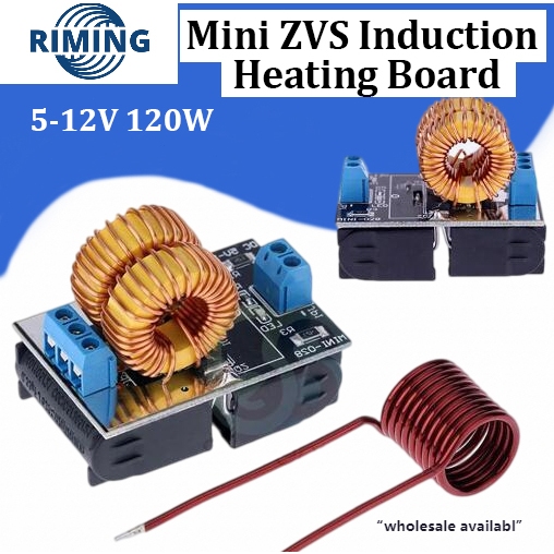 5-12V 120W Mini ZVS Induction Heating Board Flyback Driver Heater DIY Cooker+ Ignition Coil ...