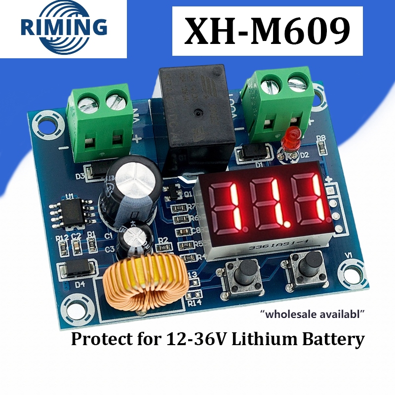 XH-M609 Low Voltage Disconnect Switch Cut Off 12V 24V 36V Digital LED Display Over-Discharge ...