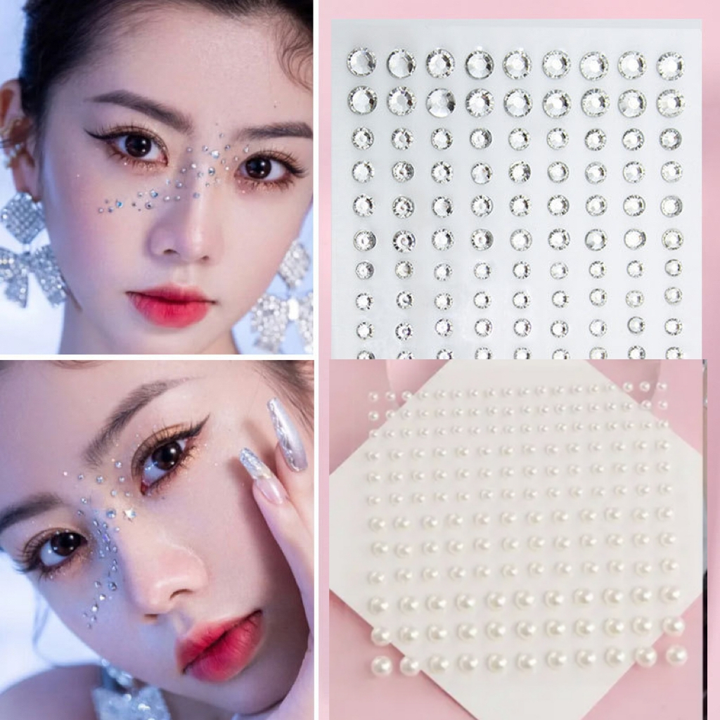 165pcs/sheet Eye/Face/Hair Makeup Rhinestone Diamond Sticker Acrylic ...