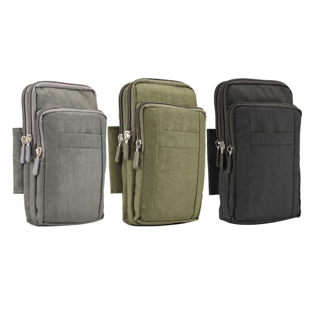 Man Waist Belt Bag phone Belt Pouch for 7.0'' Universal Nylon Belt Clip ...