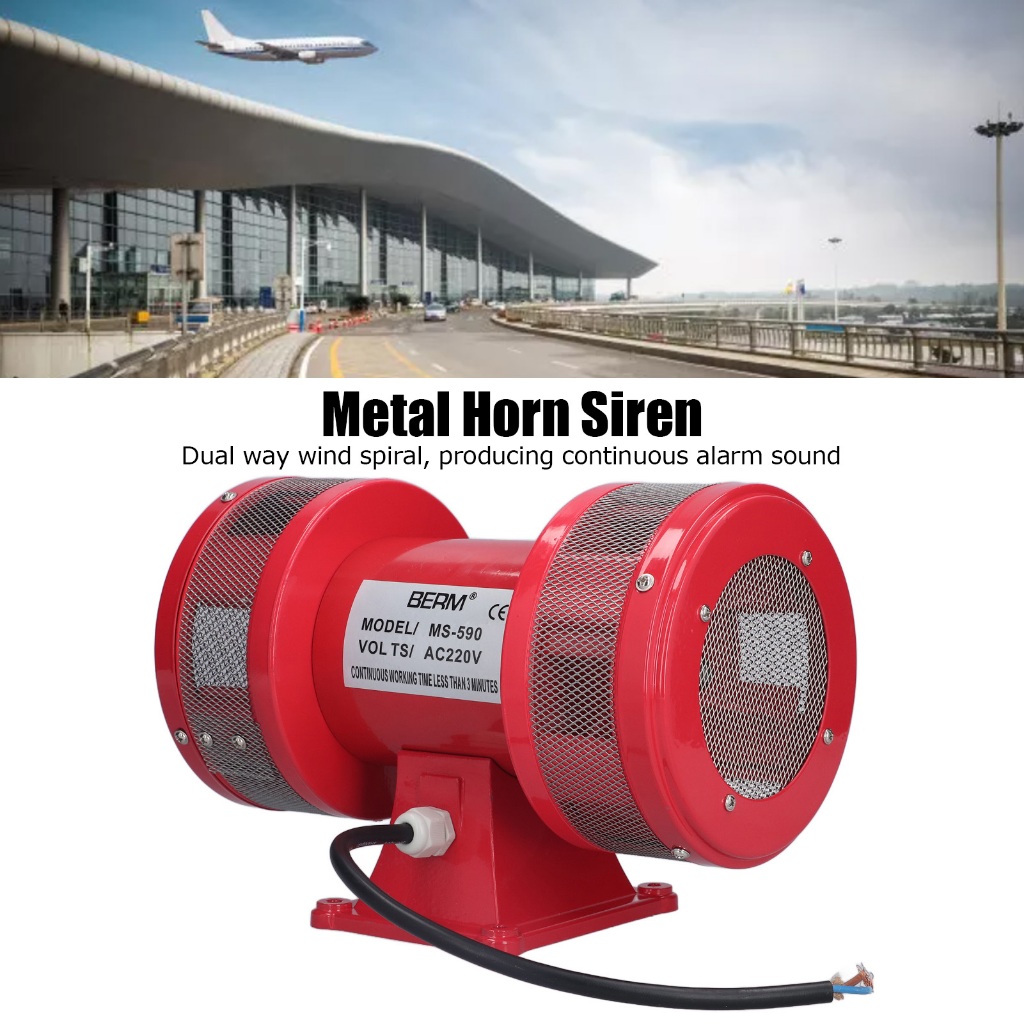 Ooidshop Motor Alarm Air Raid Siren AC 220V for Mining Area Airports ...