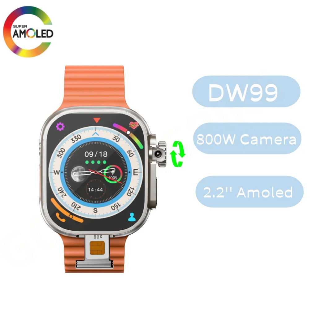 2024 New DW99 Super 4G Android Smartwatch DW89 Upgraded 49mm AMOLED ...