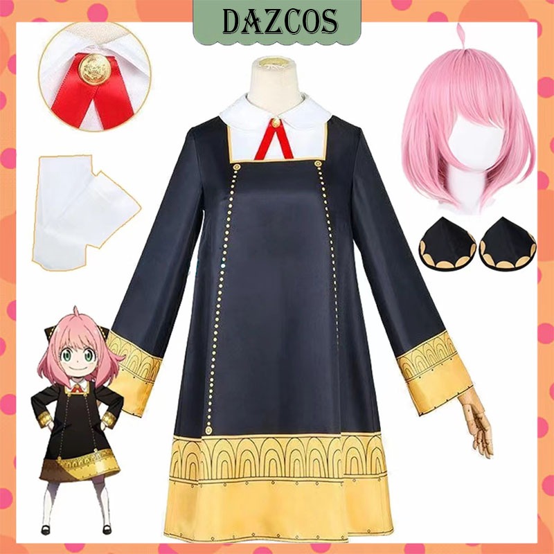 Anya Forger Cosplay Anime Spy Family Anya Forger Cosplay Costume Black ...