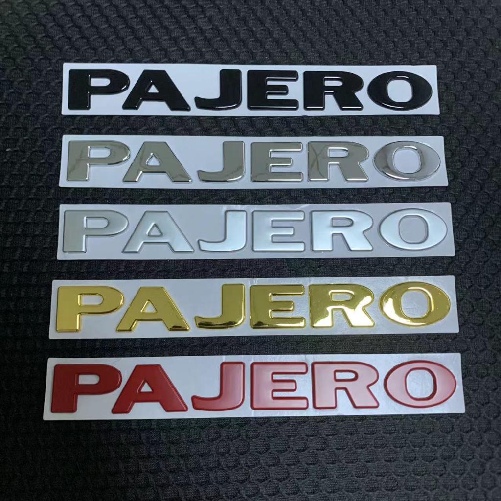 3D Metal Modified PAJERO Letter LOGO Auto Car Emblem Badge Sticker ...