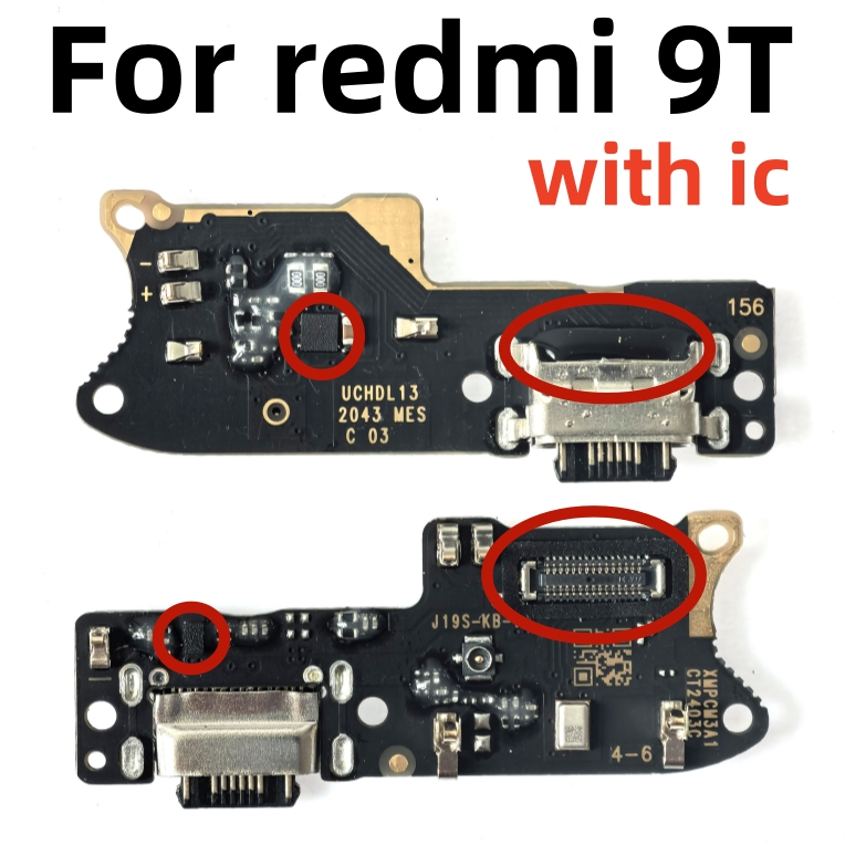 USB Charging charger port board For redmi 9T Mainboard Flex USB Port ...
