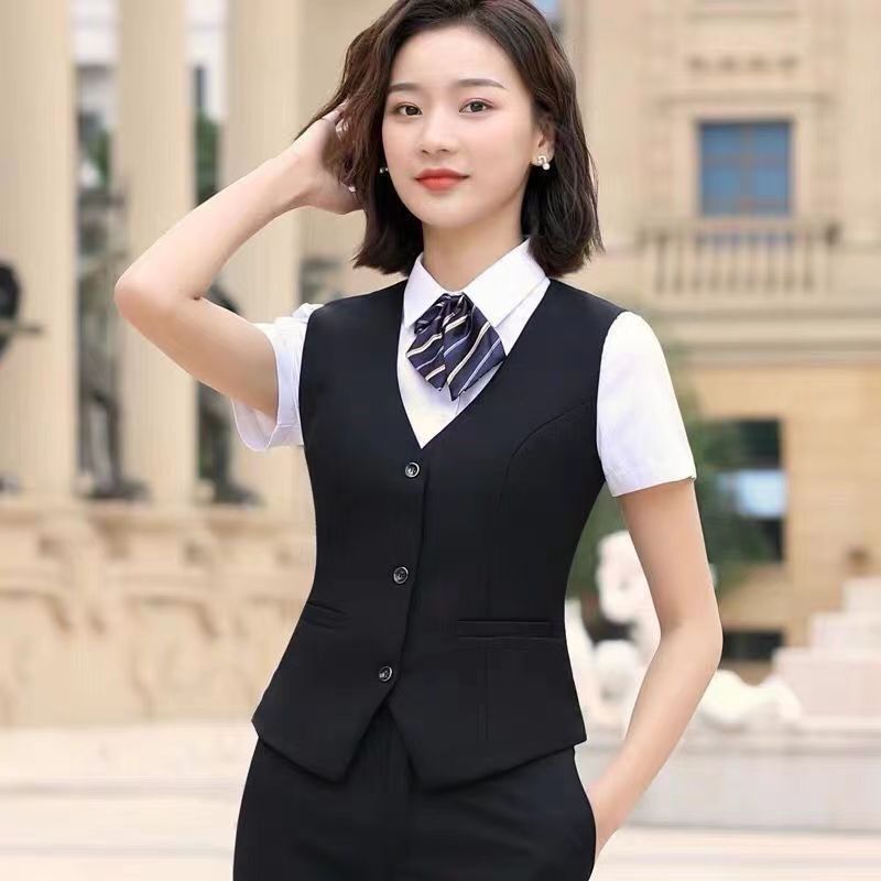 Fashion Business Slim Fit Women Vest OL V Neck Formal Office Ladies ...