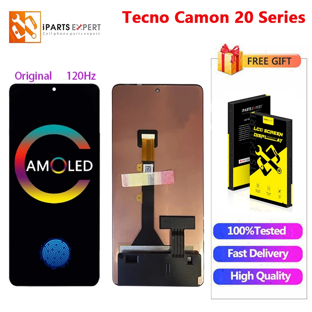 IPARTSEXPERT AMOLED Original LCD For Tecno Camon 20 CK6 CK6n LCD Display Touch Screen For Tecno ...