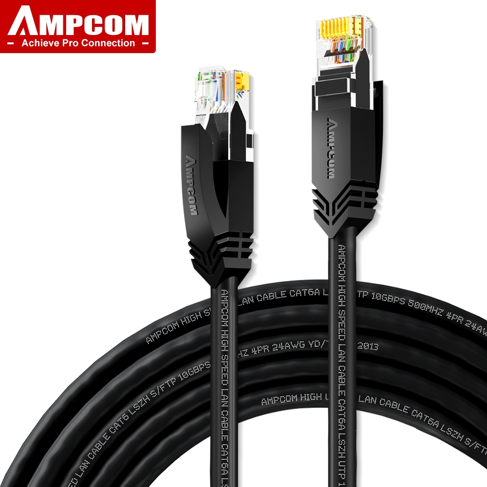 AMPCOM CAT6 Patch Cable , Oxygen Free Copper Lan Cable (24AWG) UTP CAT6 ...