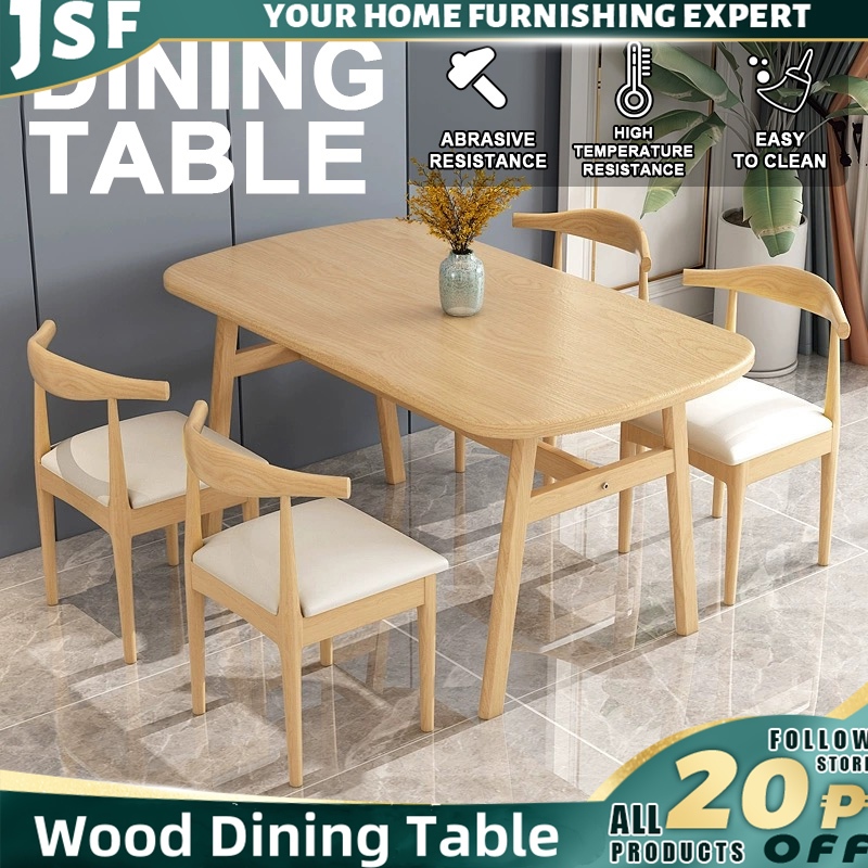 ⭐Ready Stock⭐120CM Dining Table Nordic Wood Office Table Rectangular ...