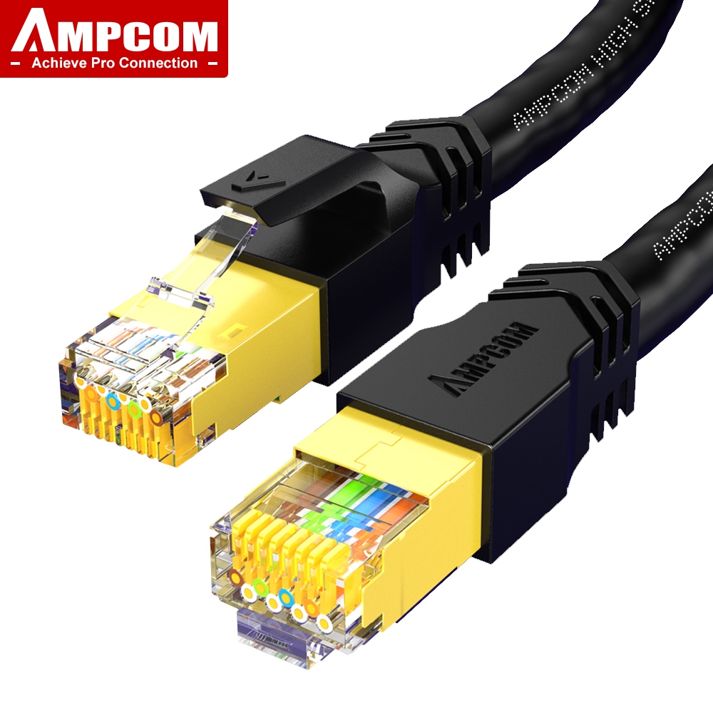 AMPCOM CAT8 Ethernet Cable, S/FTP Ethernet Cable (24Awg, 8.0MM), High ... AMPCOM CAT8 Ethernet Cable, S/FTP Ethernet Cable (24Awg, 8.0MM), High ...