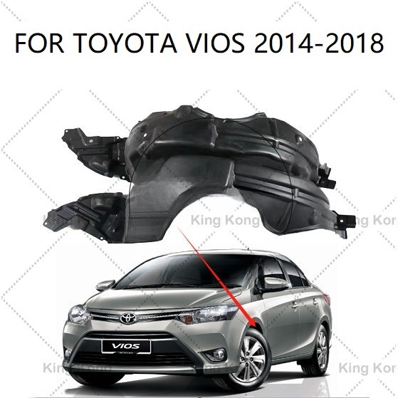front fender liner for Toyota Vios Third Generation gen 3 2014 2015 ...