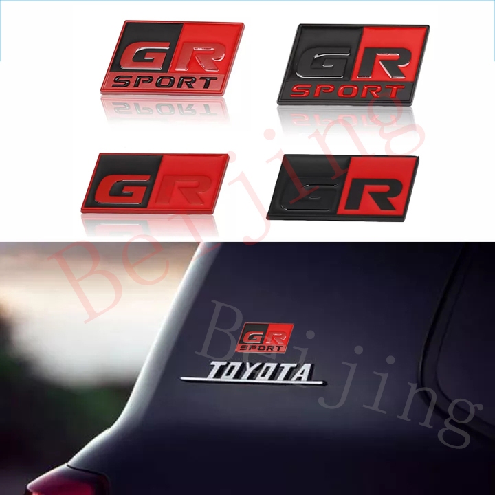 GR/GR SPORT Logo Car Body Sticker Emblem Metal for Toyota Wish Rush ...