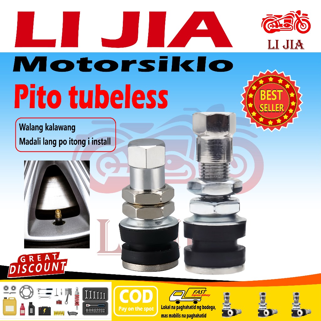 Harmony Motorcycle Stainless Pito for Tubeless / Tire Valve (HEAVY DUTY ...