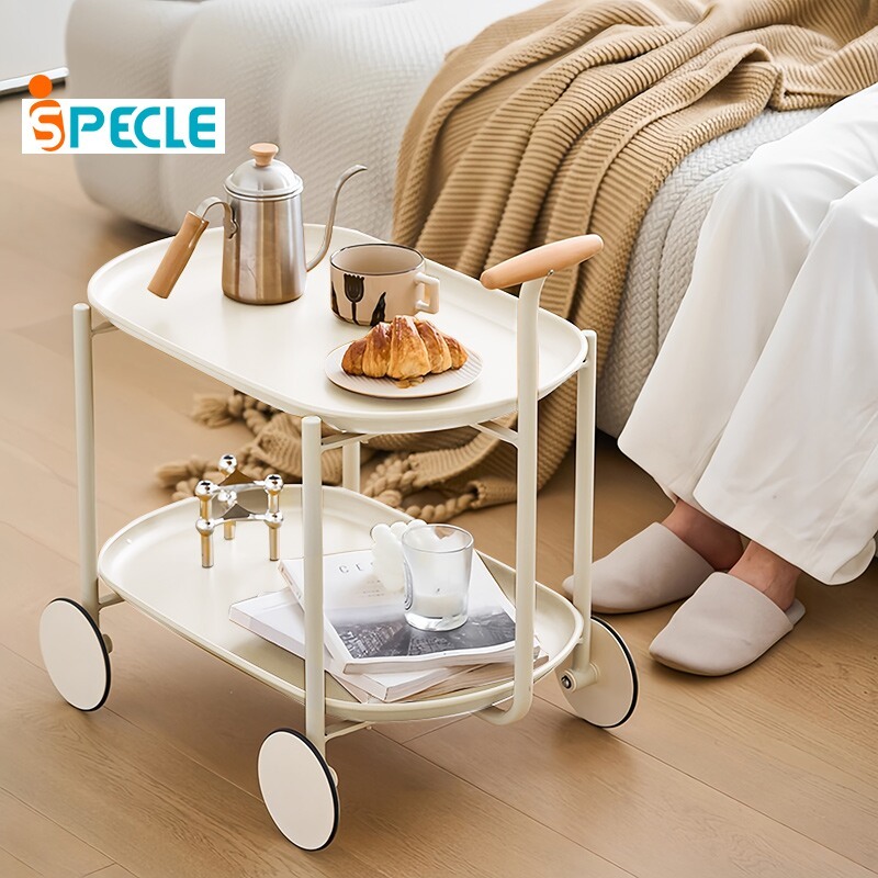 iSPECLE 2-Tier Living room Movable Coffee Tables Side Table Kitchen ...