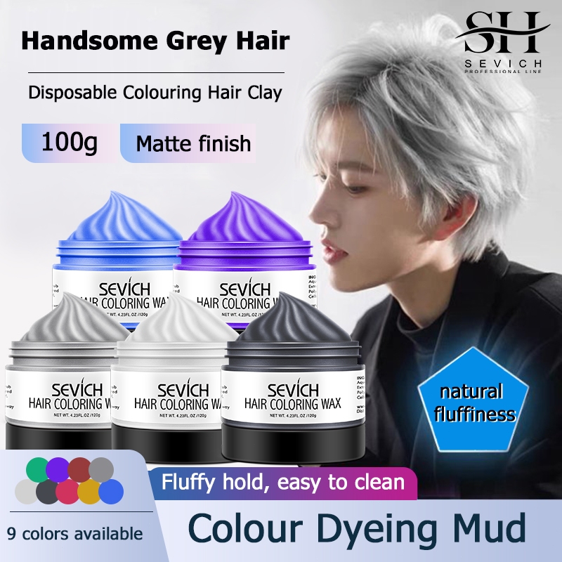 SEVICH Temporary Hair Color Wax Instant Washable Hair Dye Blue Black ...