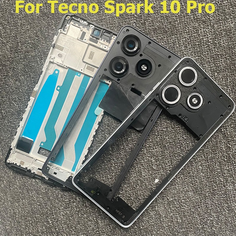 For Tecno Spark 10 Pro Lcd Frame Middle Frame Bezel Housing Replacement Parts Front Frame