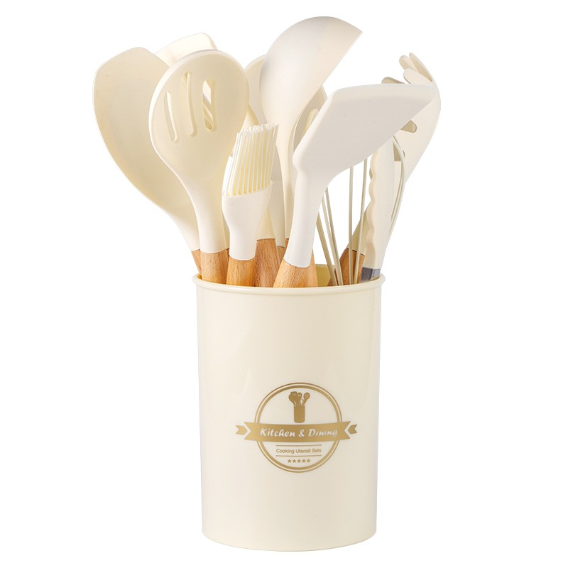 KIRA silicone kitchen utensils set 12 pcs Non-stick Silicone Cooking ...