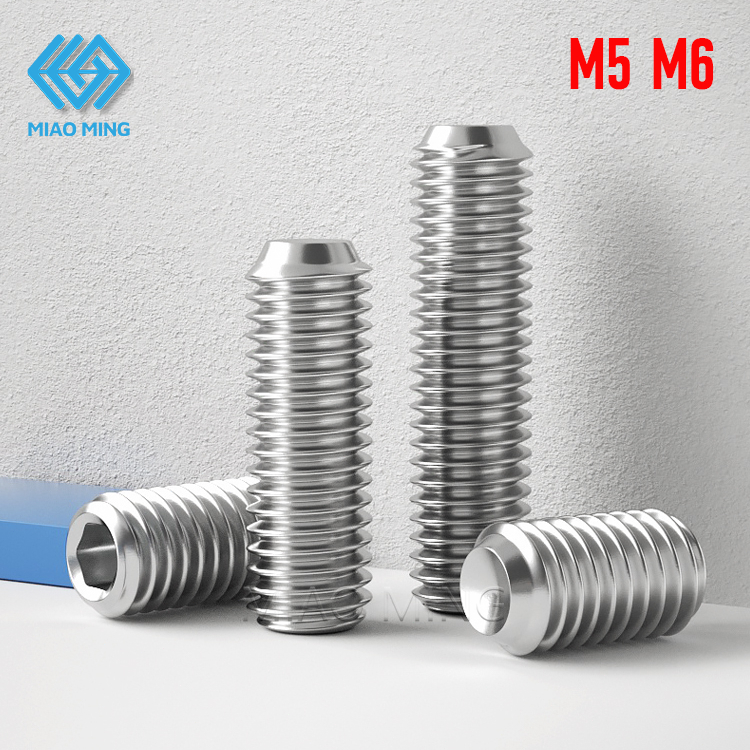 M5 M6 Bolt stainless steel 304 hex screw allen key grub skru flat alien ...