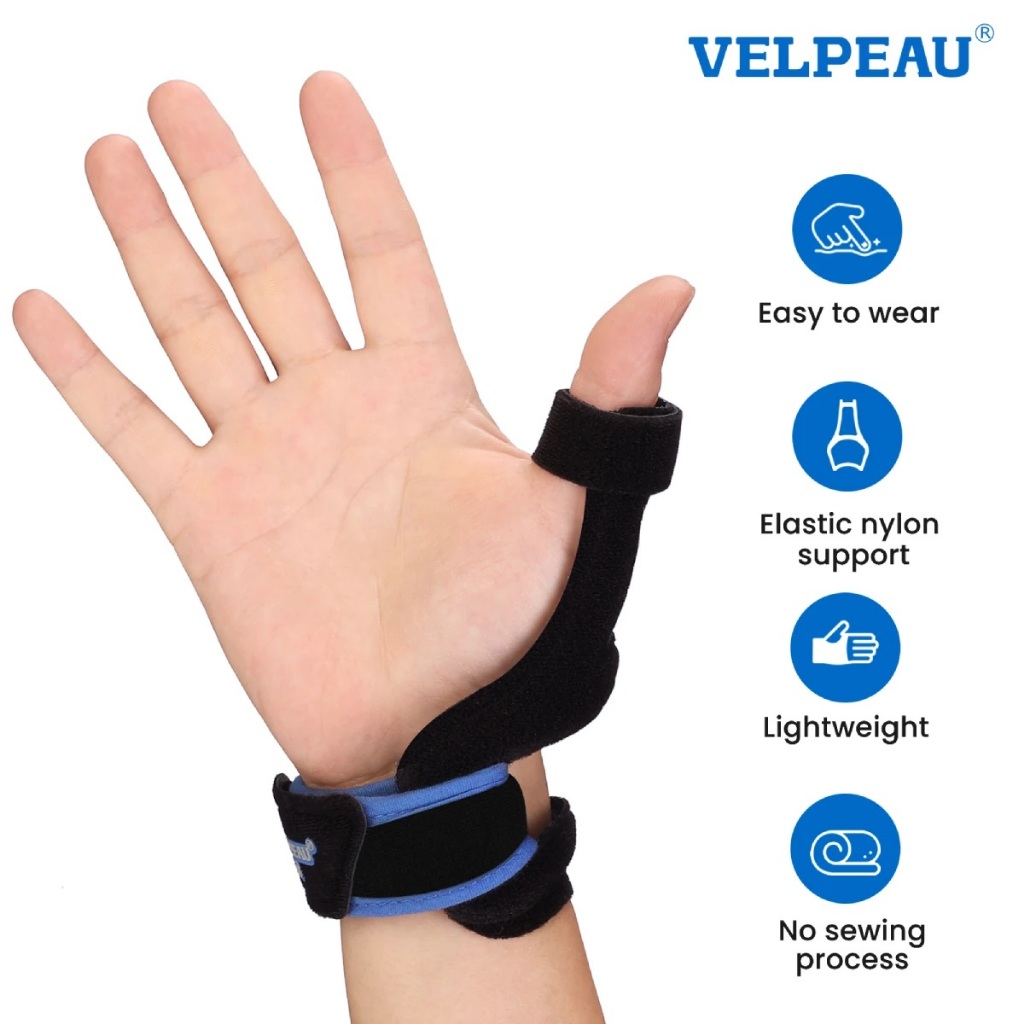 VELPEAU Thumb Brace Reversible Wrist & Thumb Spica Splint, CMC Support ...