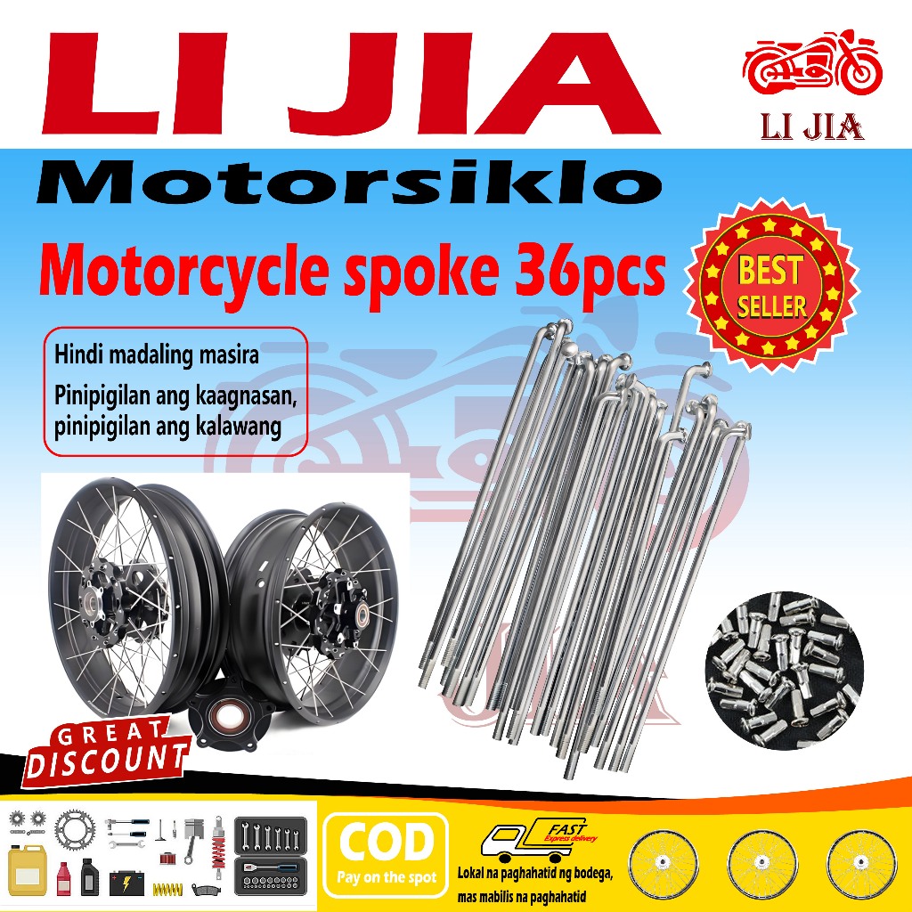 MOTORCYCLE SPOKE 36PCS/SET 8G/10G X136 ...