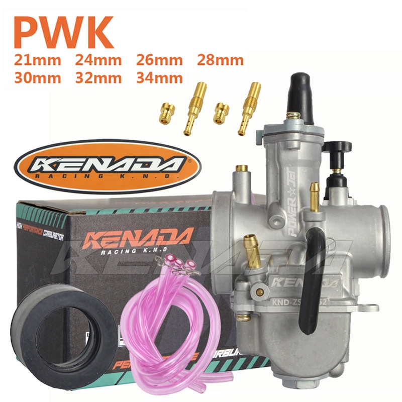 Kenada racing Carburetor carb flat slide PWK 24/26/28/30/32/34mm For ...