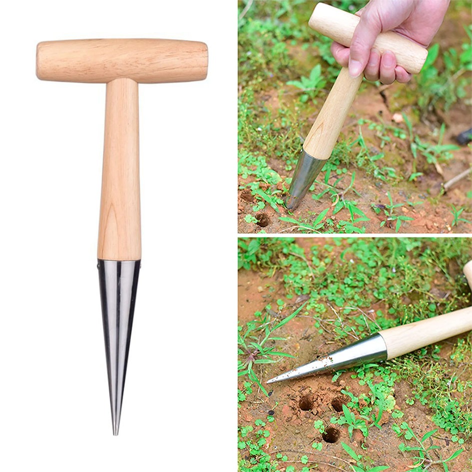 T-Handle Garden Dibber for Garden Seed Dibbler Planter Tool Seed ...