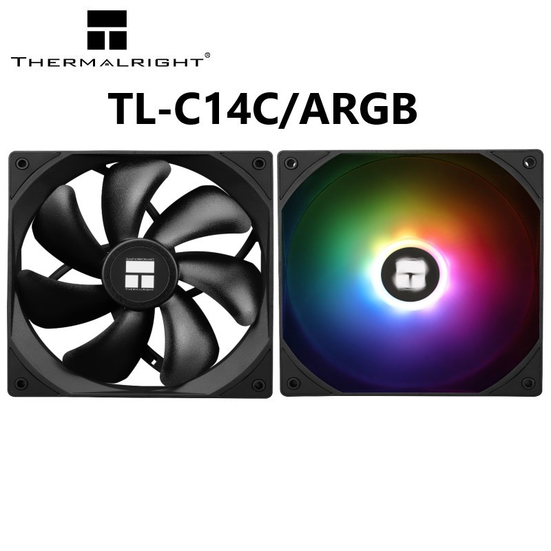 Thermalright TL-C14C ARGB Case Fan 140mm Cooler Fan 1500RPM CPU Fan 4Pin PWM Silent Computer Fan ...