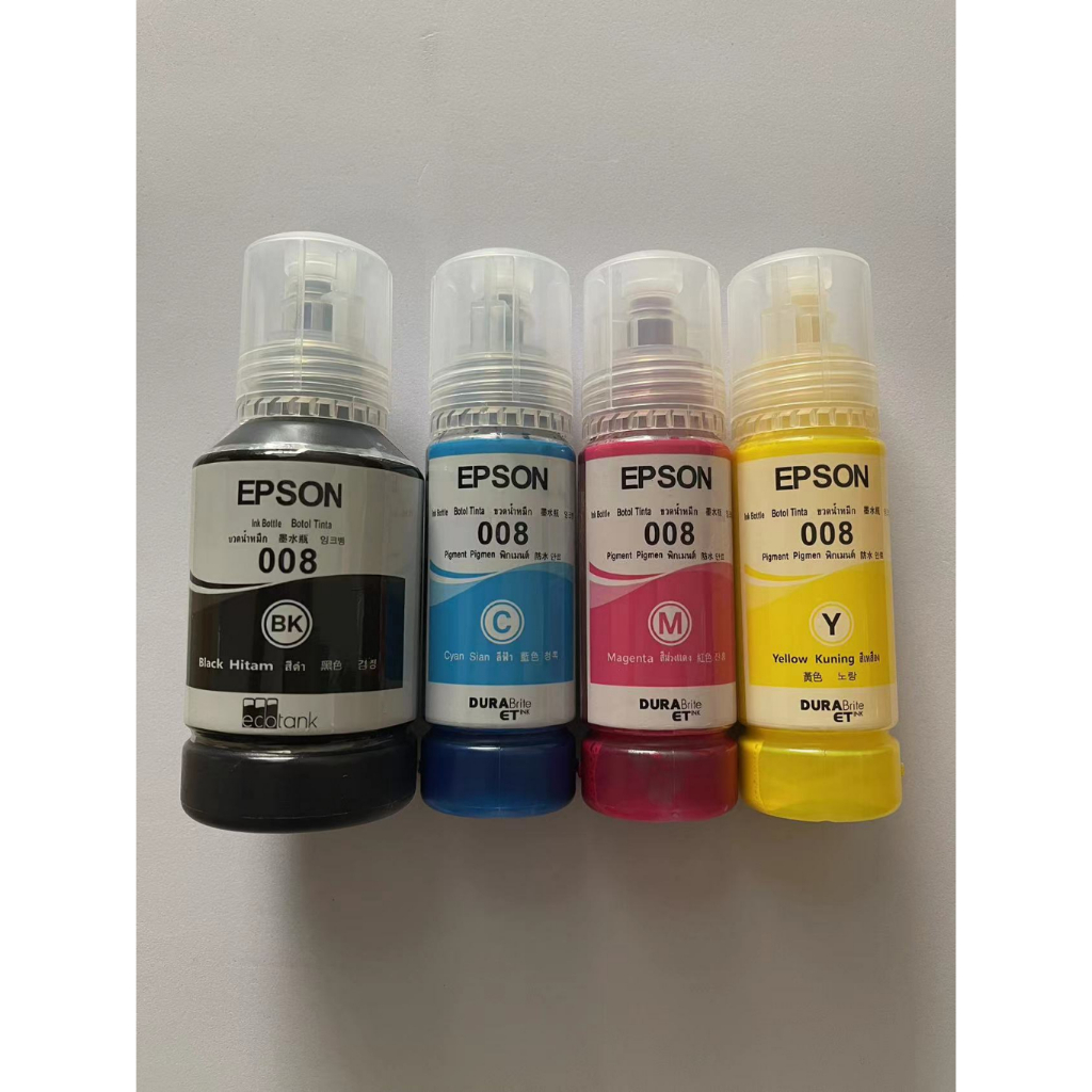 Refilled Epson ink 008 Black, Cyan, Yellow, Magenta Pigment Ink for ...